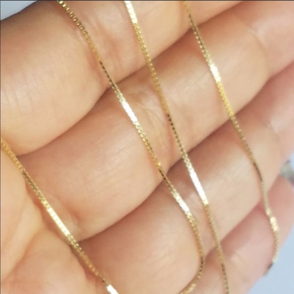 Jewelry | 14k Solid Yellow Gold Box Chain 16 Or 18 Inches | Poshmark
